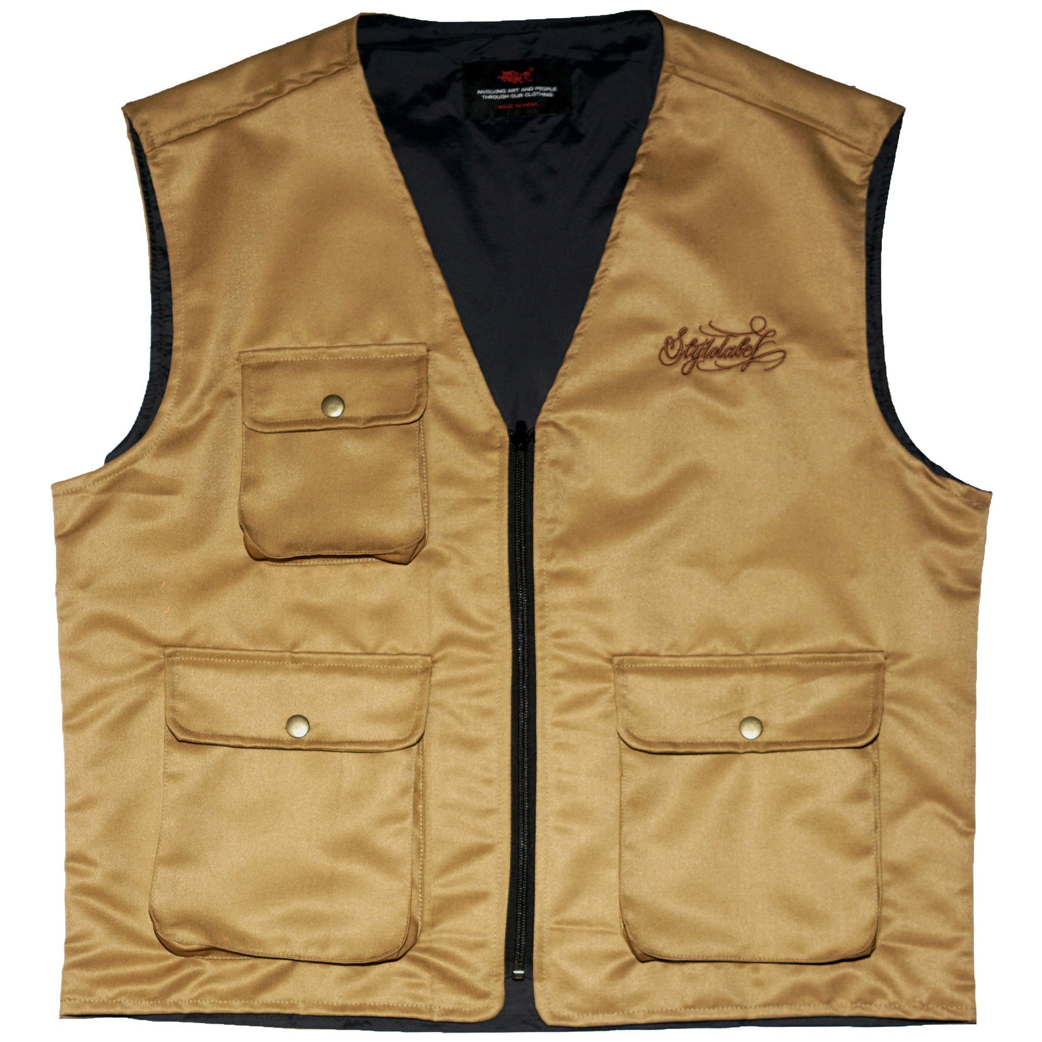 Reversible Utility Vest (Khaki/Black) – Capsul